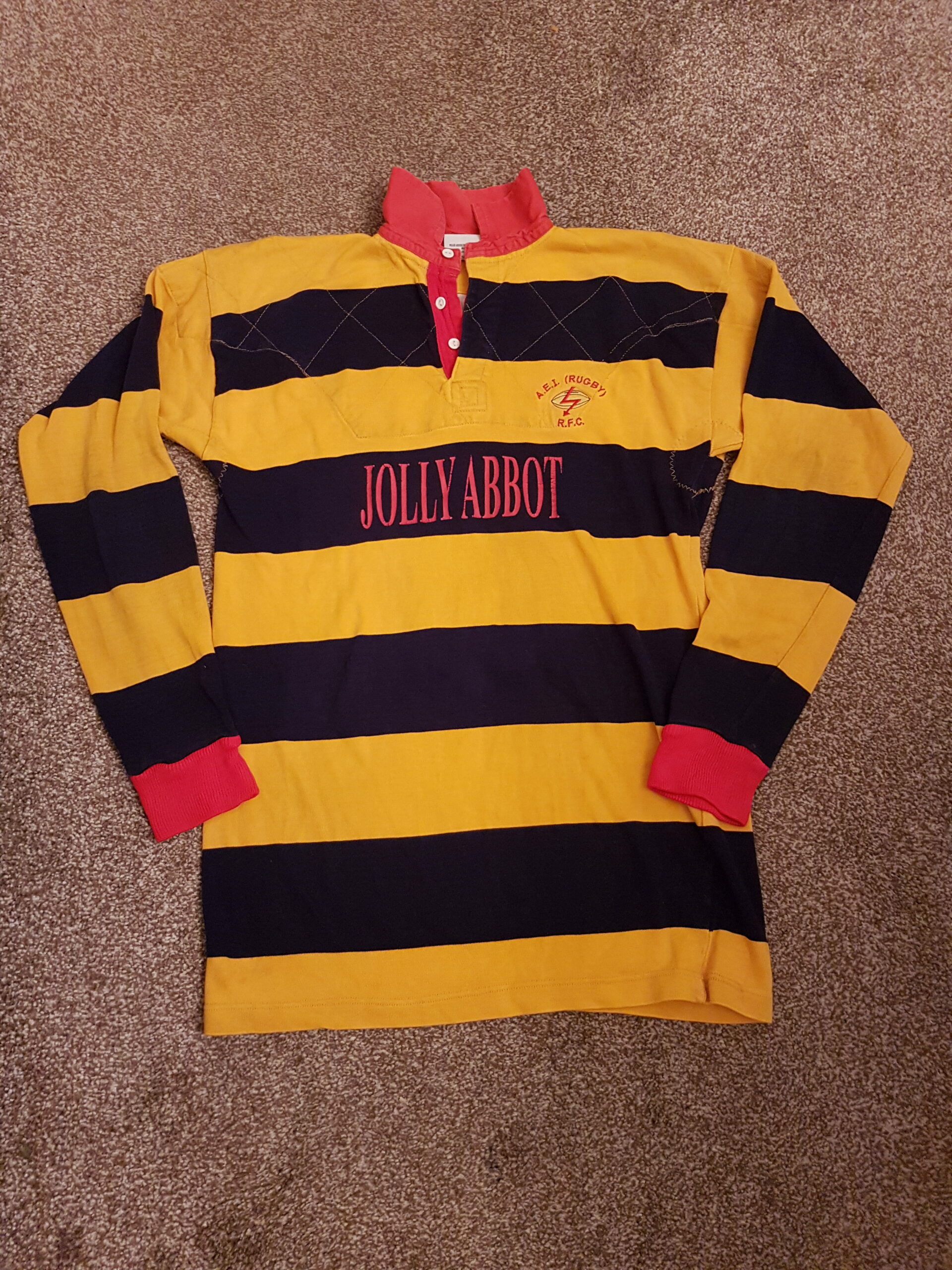 AEI (Rugby) RFC Playing Shirt – Hooped (Jolly Abbot) – AEI Rugby